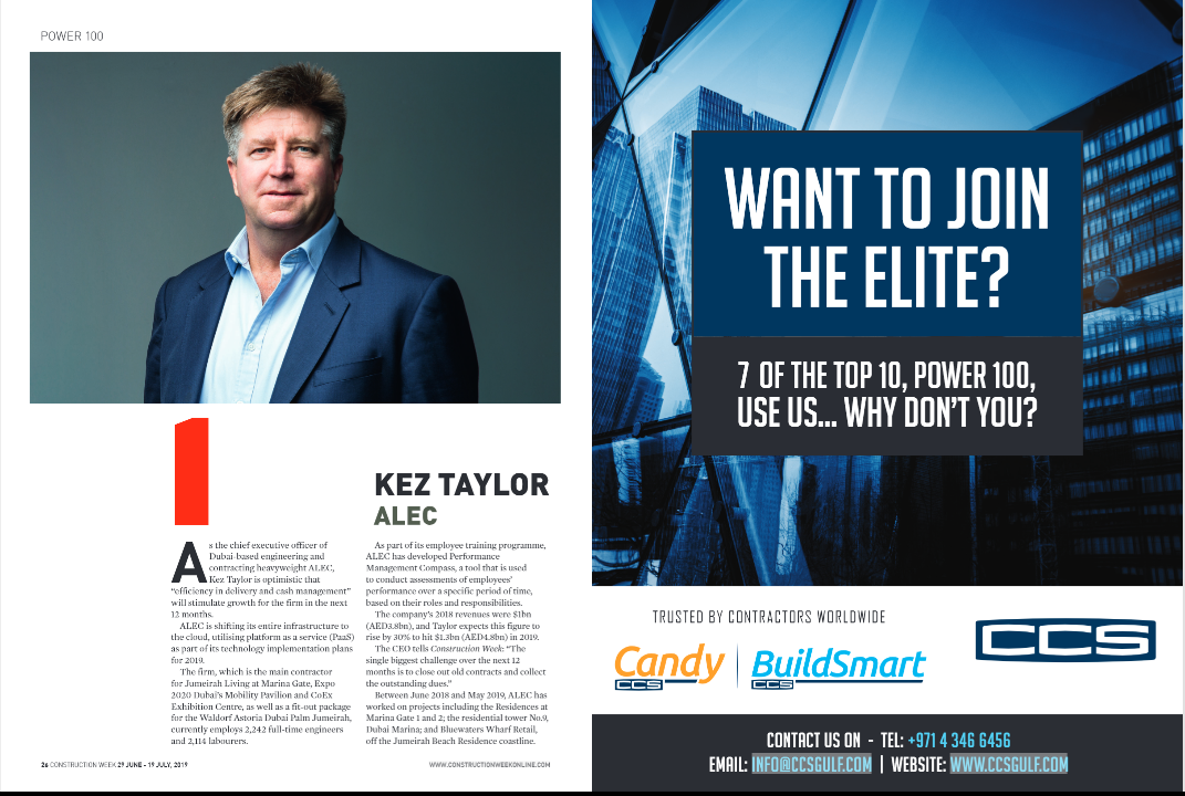 Kez Taylor, CEO of ALEC: #1 in the 2019 Construction Week Power 100 ...